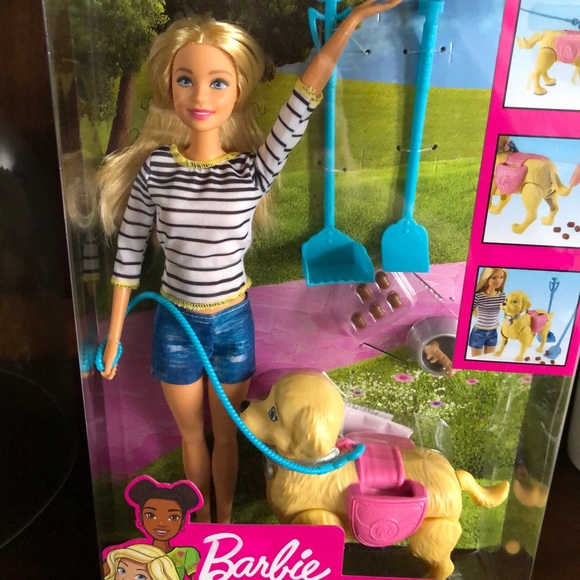 Mattel | Toys | Barbie Walk And Potty Puppy Set Doll Dog Mattel Nip ...